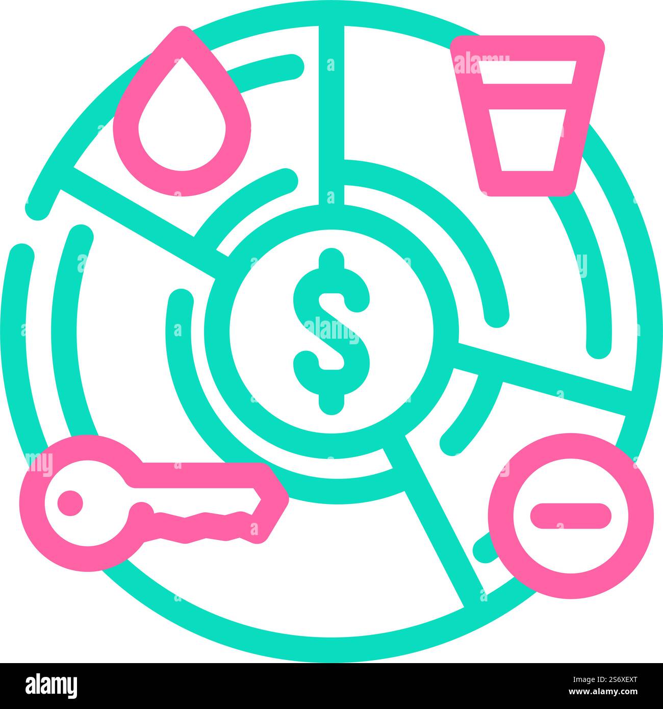 expense tracking color icon vector. expense tracking sign. isolated ...