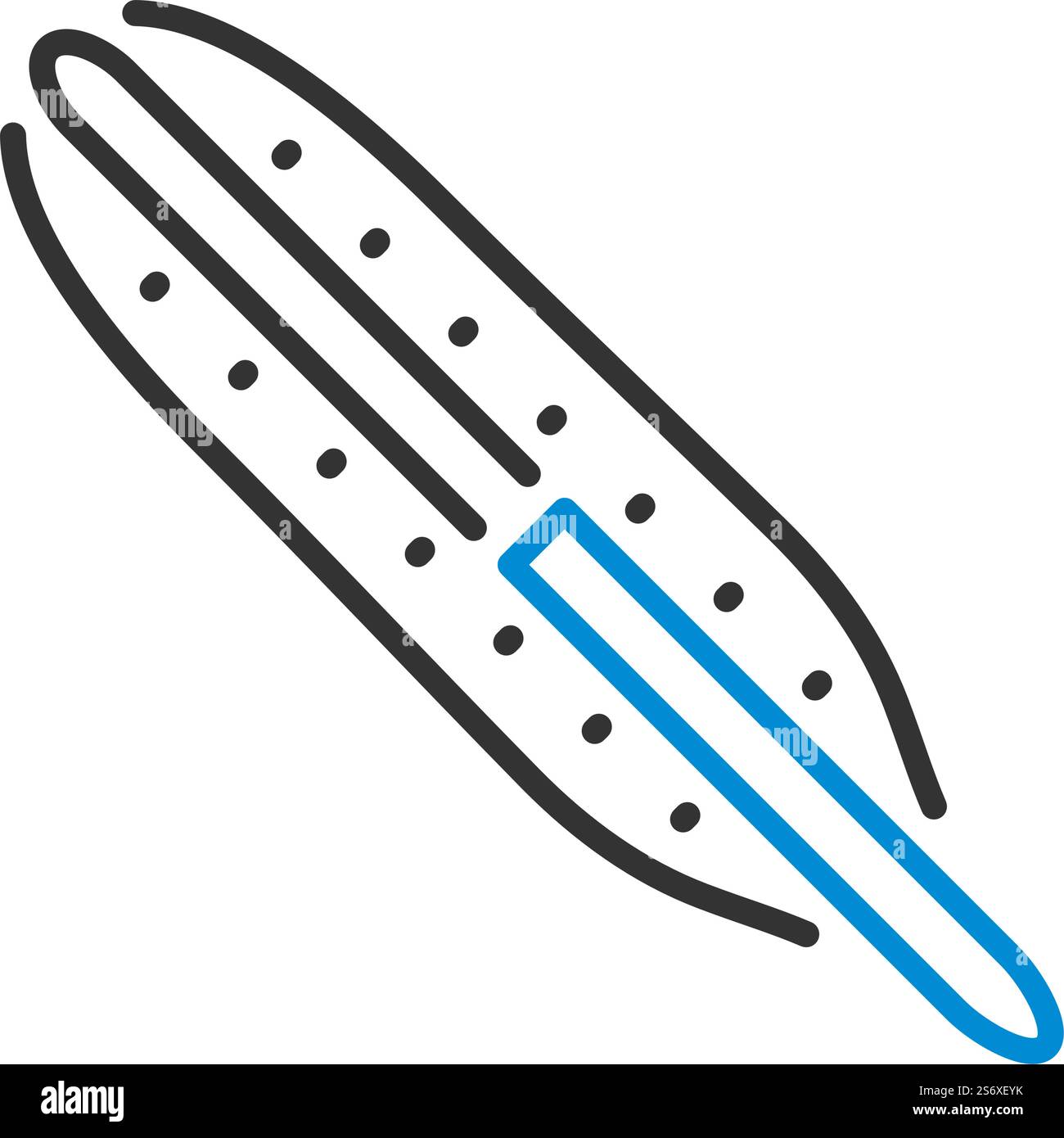 Medical Thermometer Icon. Editable Bold Outline With Color Fill Design ...