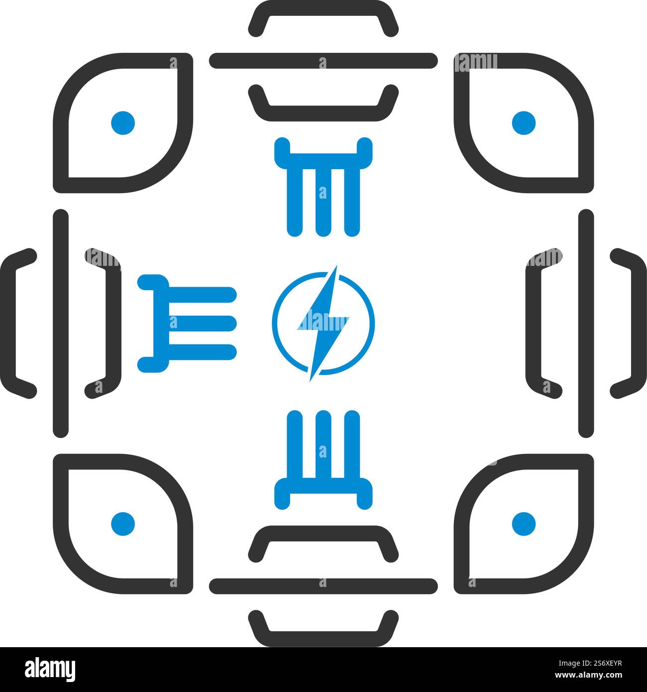Electrical Junction Box Icon. Editable Bold Outline With Color Fill ...