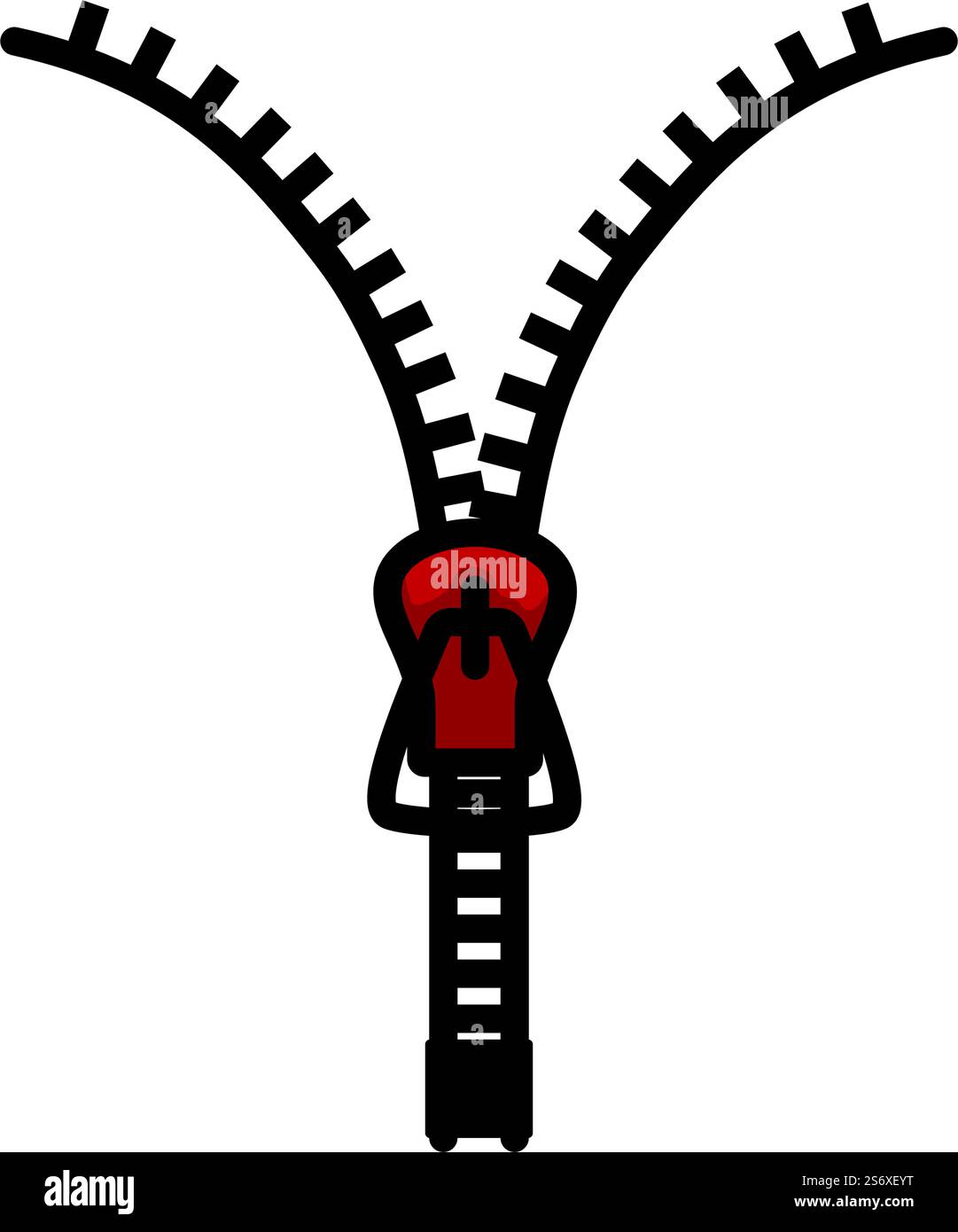 Sewing Zip Line Icon. Editable Bold Outline With Color Fill Design ...