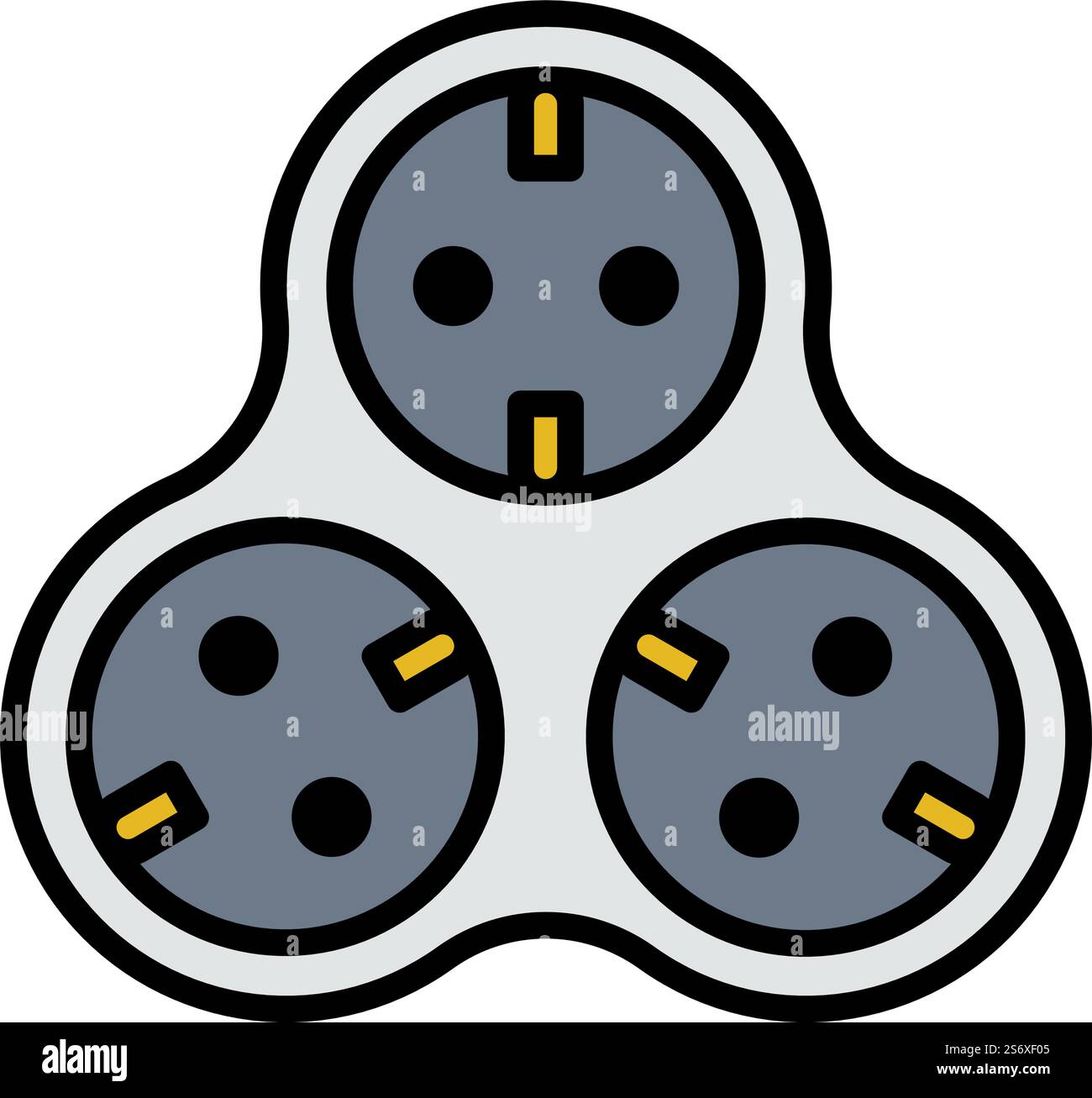 AC Splitter Icon. Editable Bold Outline With Color Fill Design. Vector ...