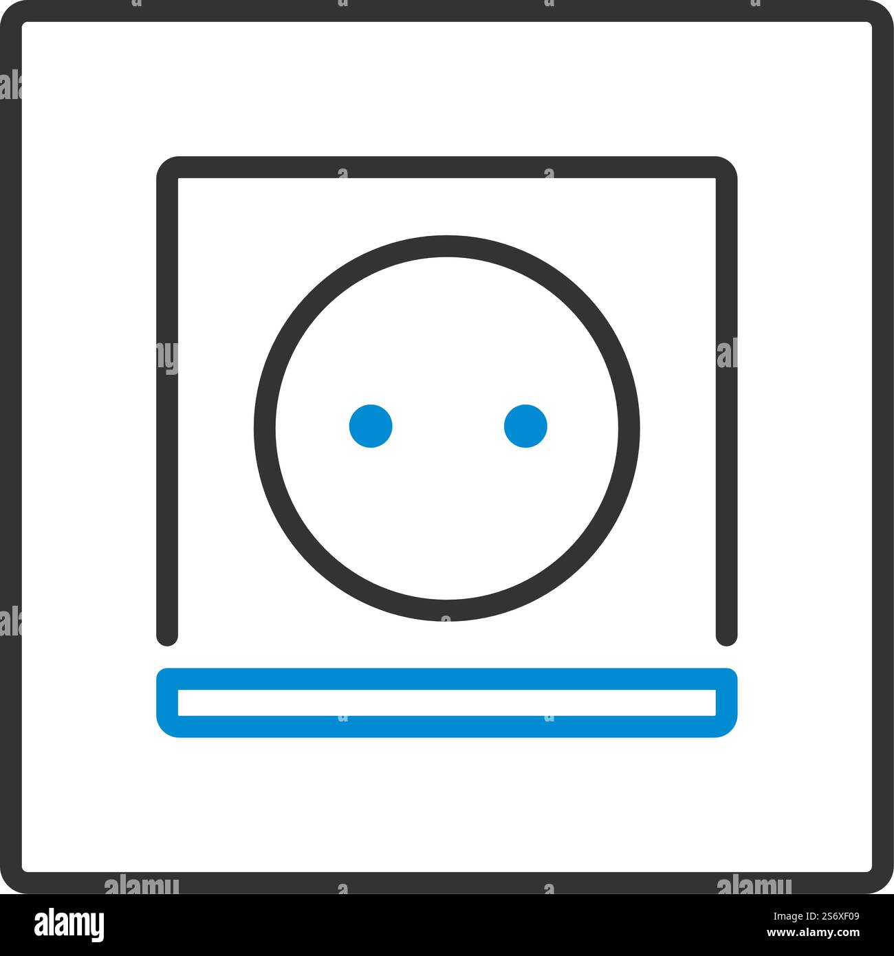 Europe Electrical Socket Icon. Editable Bold Outline With Color Fill ...