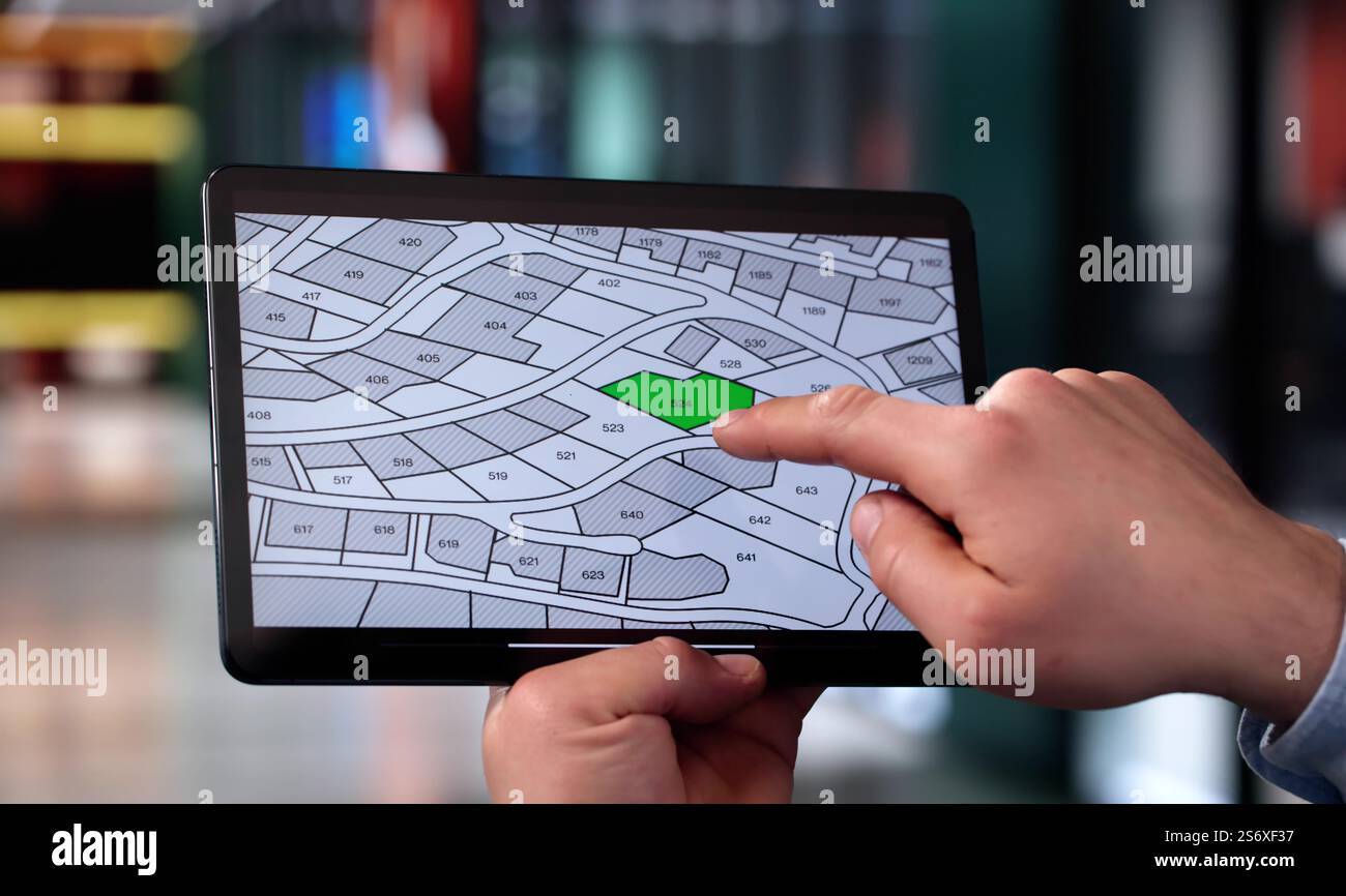 Cadastre City Building Survey Map And Valuation Plan Stock Photo - Alamy