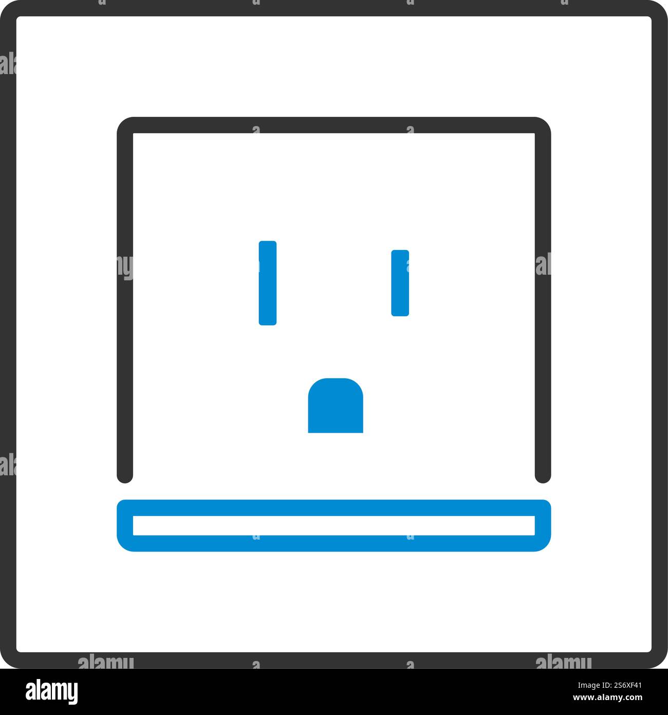 USA Electrical Socket Icon. Editable Bold Outline With Color Fill ...