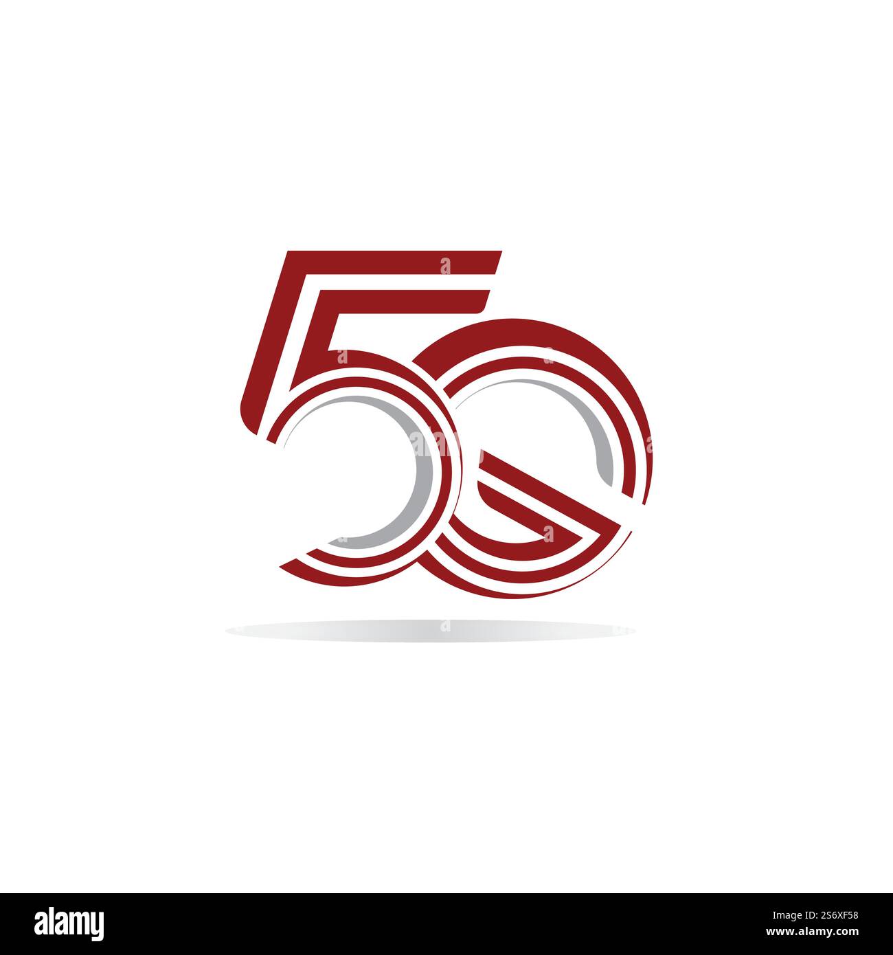 5G network logo. Logo network 5G connection. Number 5 and G letter ...