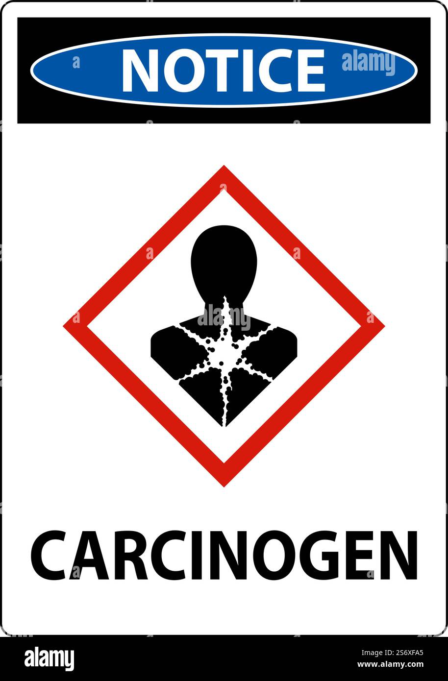 Notice Carcinogen GHS Sign On White Background Stock Vector Image & Art ...