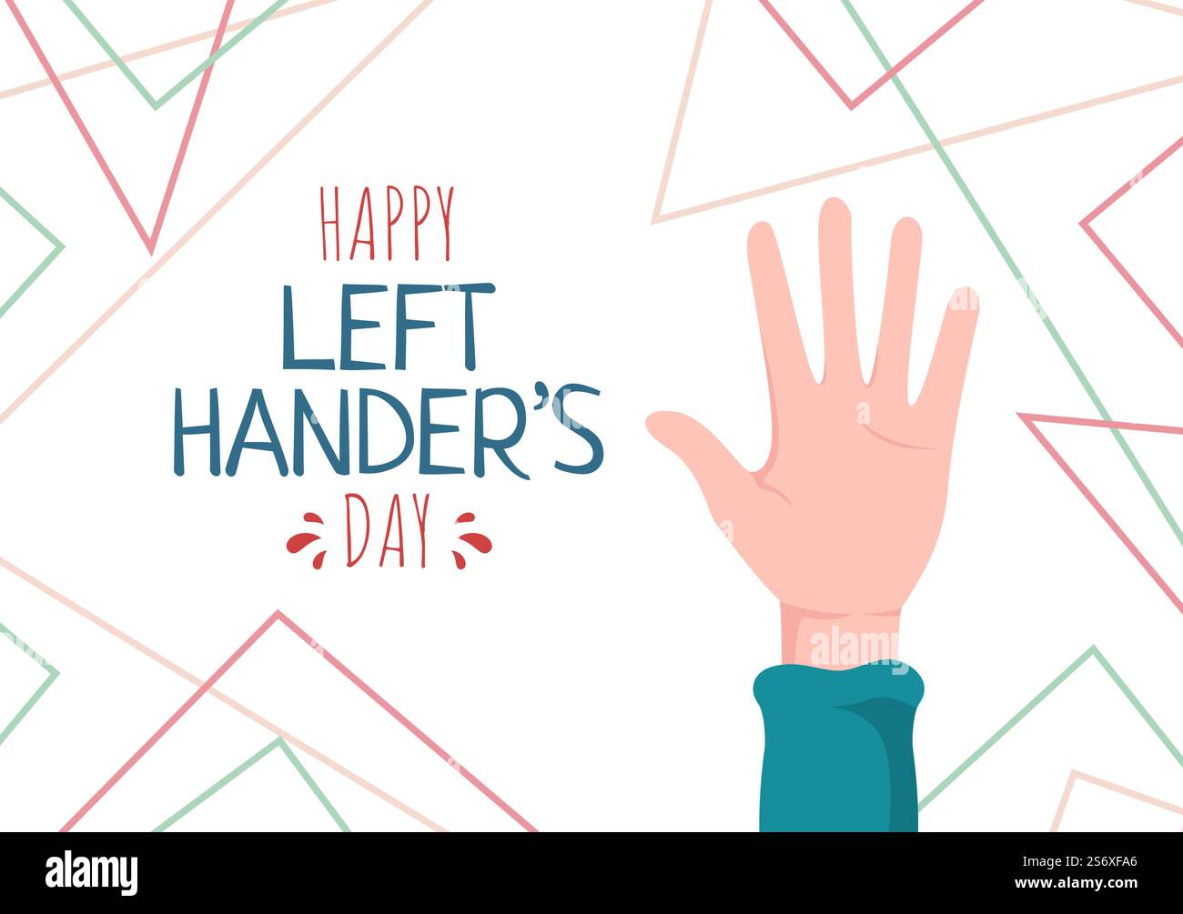 International Left Handers Day Celebration with her Left Hand Raised on ...