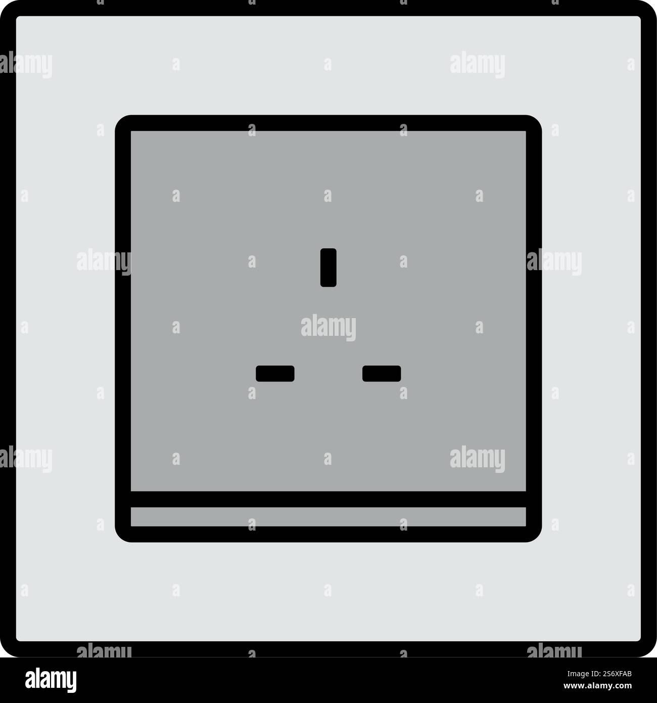 Great Britain Electrical Socket Icon. Editable Bold Outline With Color ...