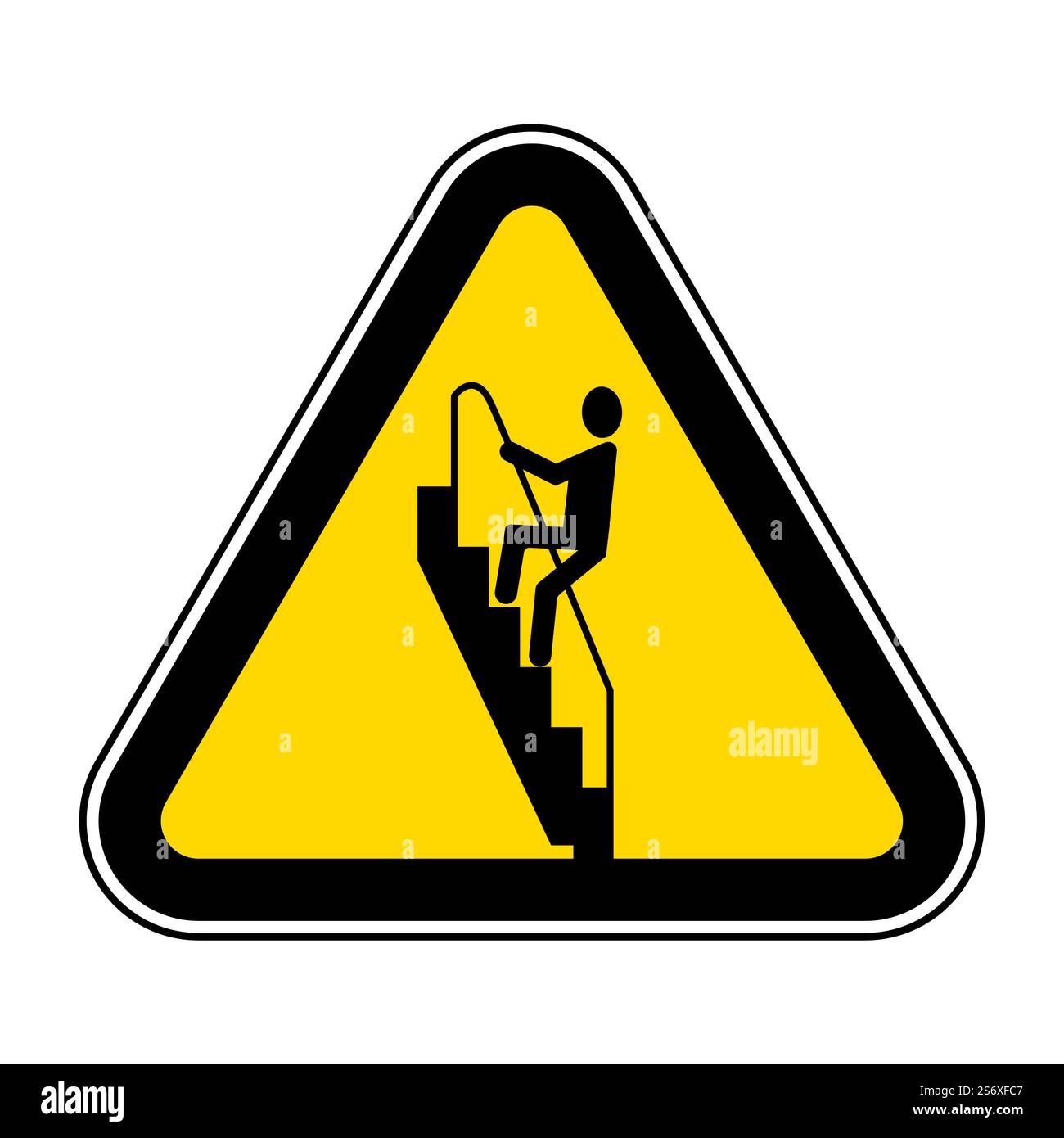 Caution Walk Down Stairs Backwards Sign Stock Vector Image & Art - Alamy