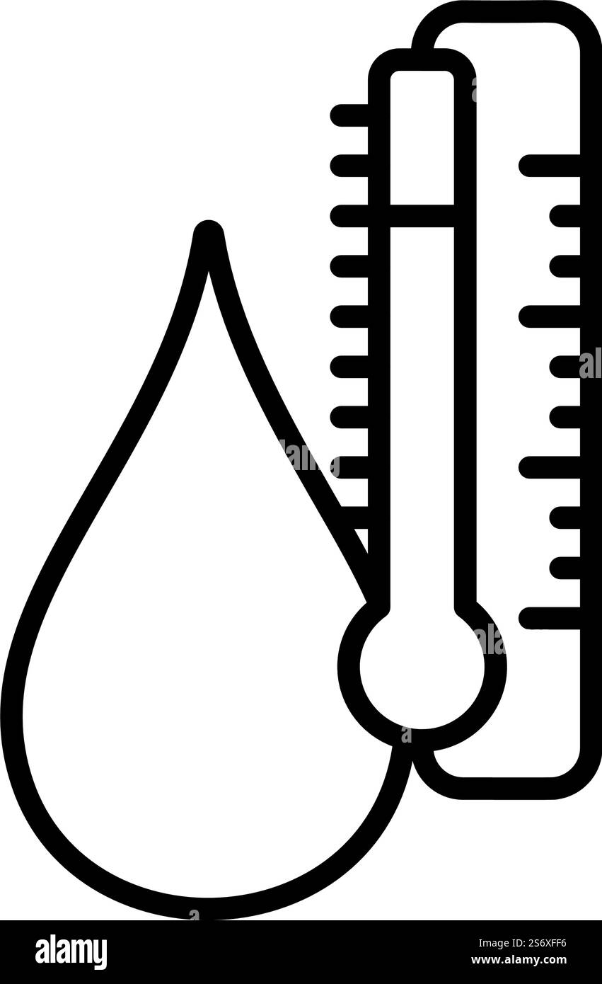 Humidity Icon. Bold outline design with editable stroke width. Vector ...