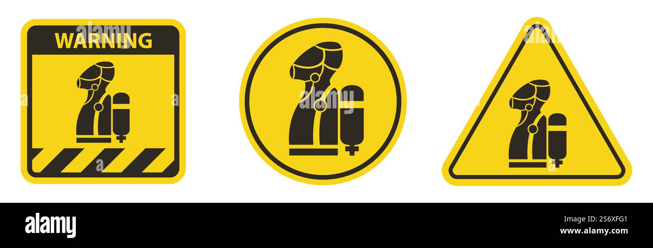 Wear SCBA (Self Contained Breathing Apparatus) Symbol Isolate On White ...
