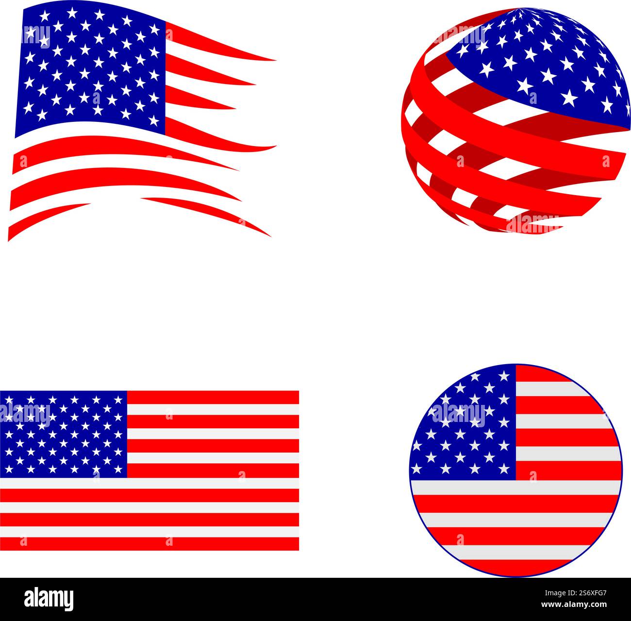 American flag illustration vector design template Stock Vector Image ...