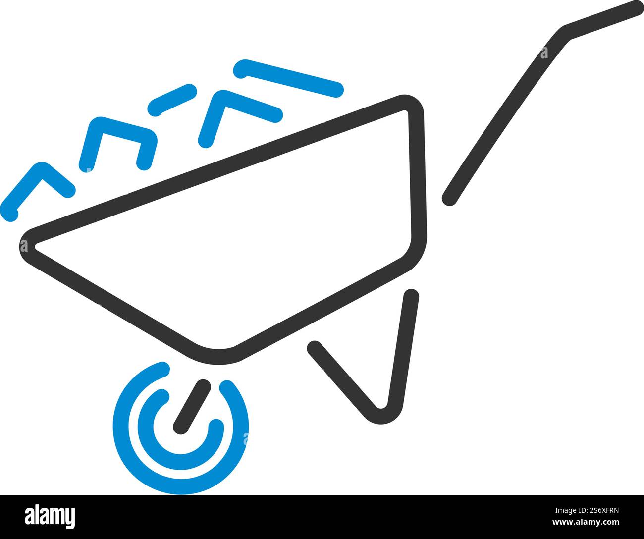 Icon Of Construction Cart. Editable Bold Outline With Color Fill Design ...