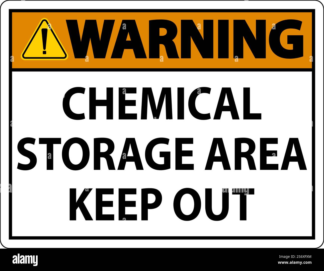 Warning Chemical Storage Area Keep Out Sign Stock Vector Image & Art ...