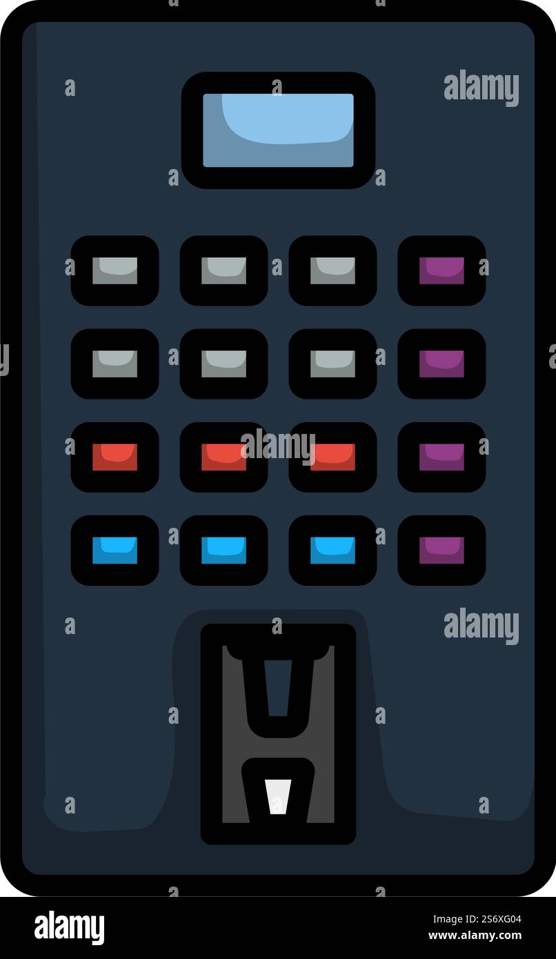 Icon Of Coffee Selling Machine. Editable Bold Outline With Color Fill ...