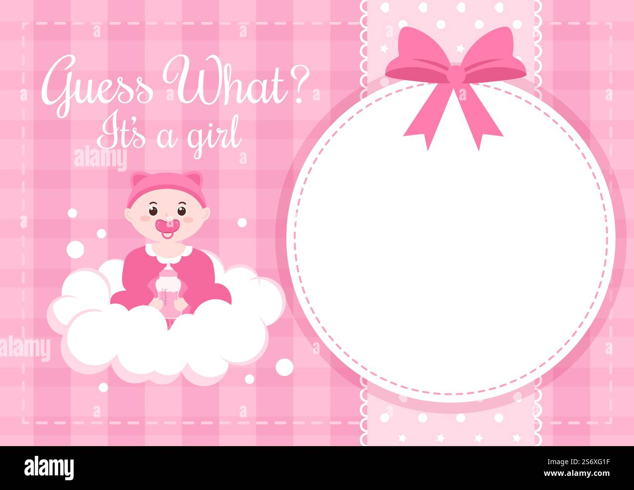 Birth Photo is it a Girl with a Baby Image and Pink Color Background ...