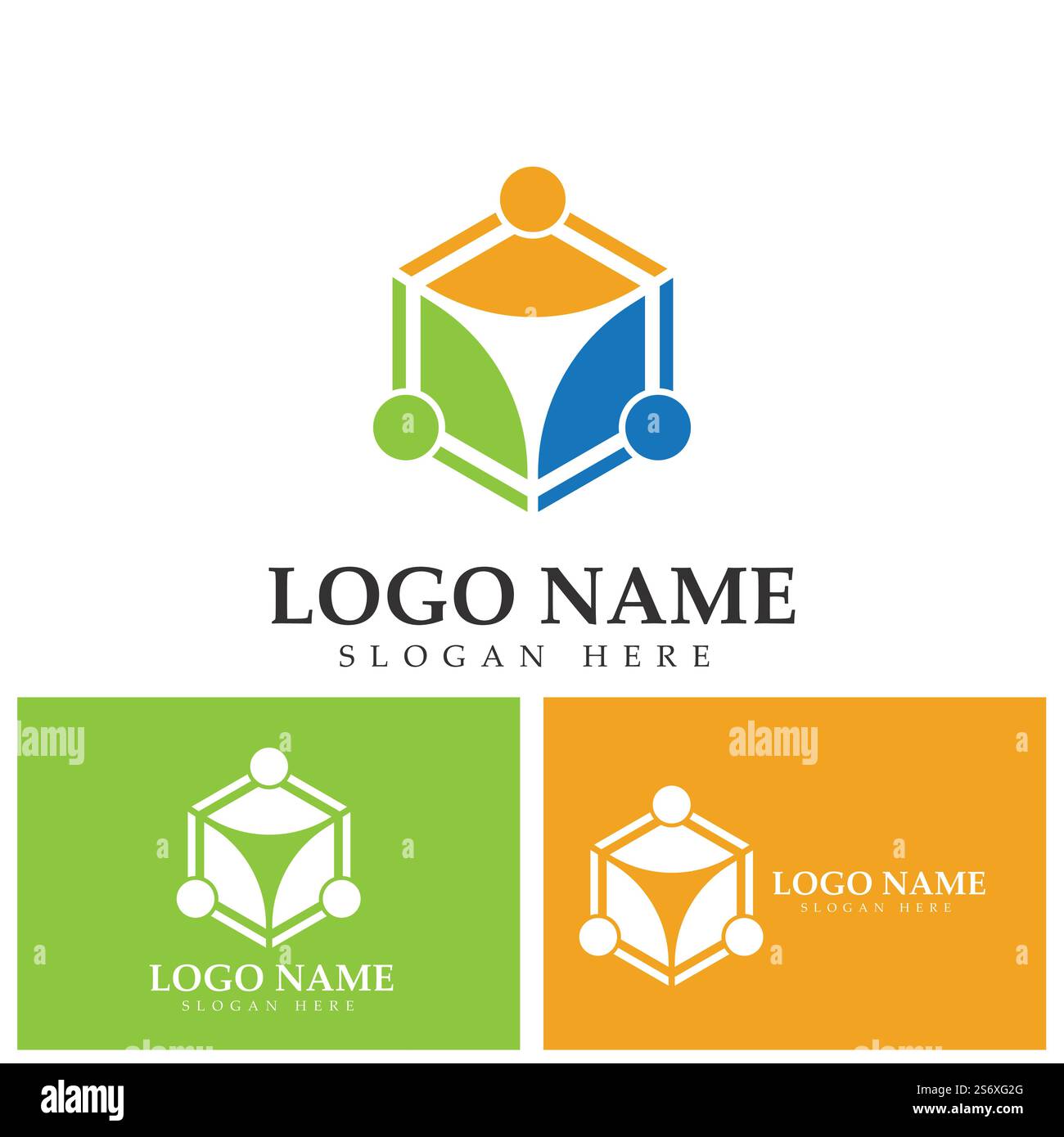 Teamwork connecting people hexagon concept logo symbol icon vector ...