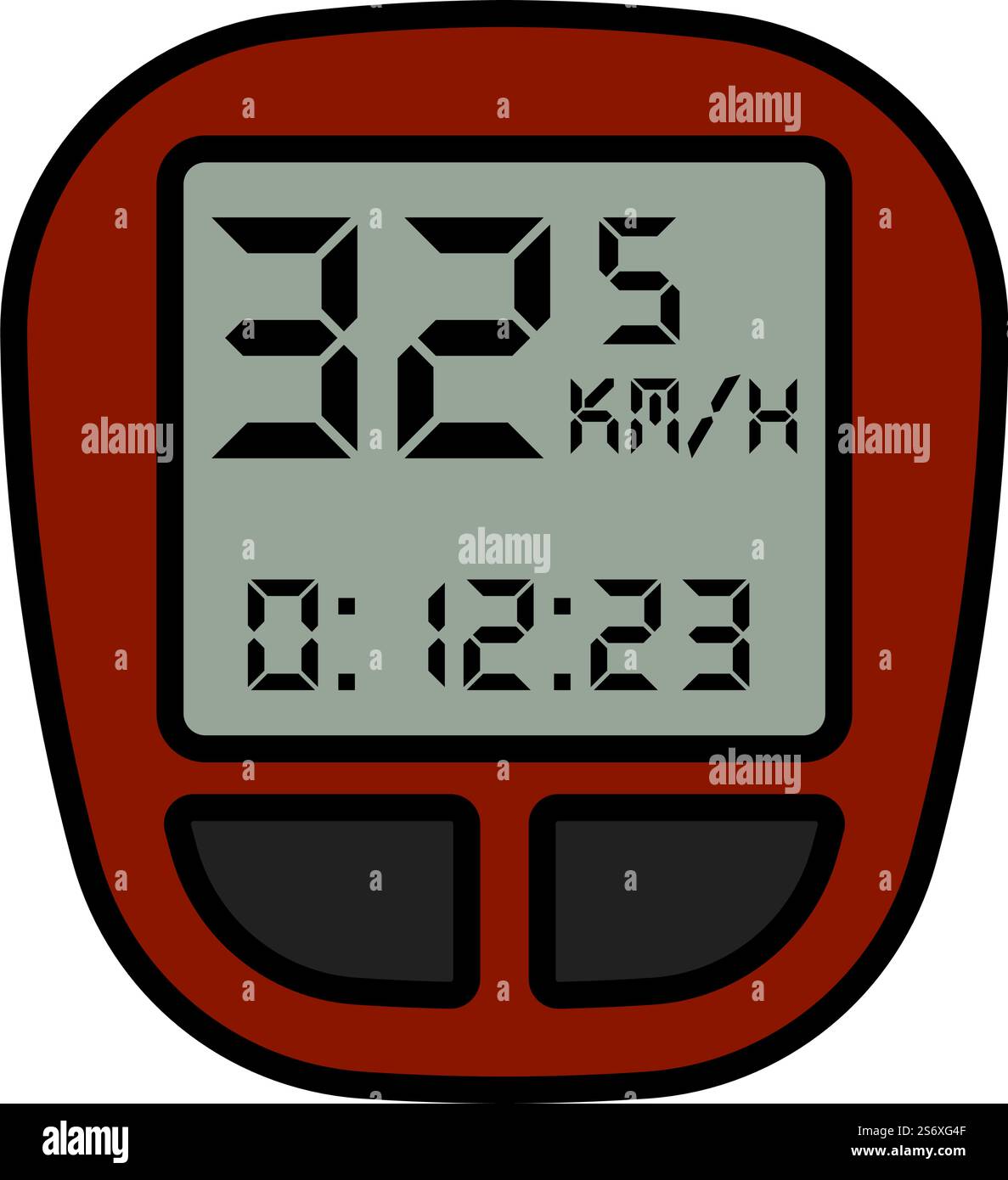 Bike Computer Icon. Editable Bold Outline With Color Fill Design ...