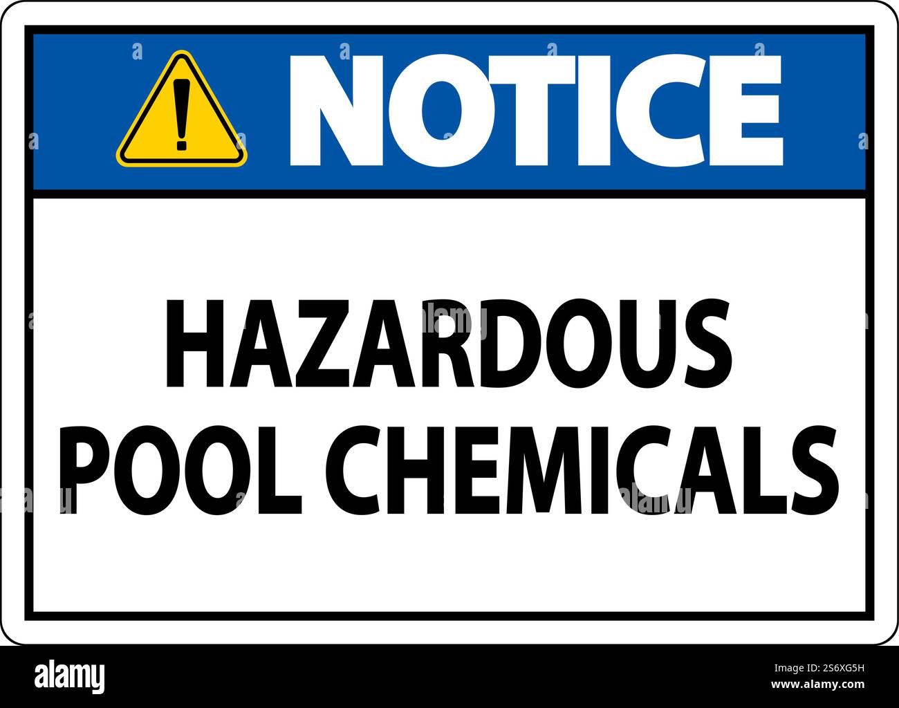 Notice Hazardous Pool Chemicals On White Background Stock Vector Image ...