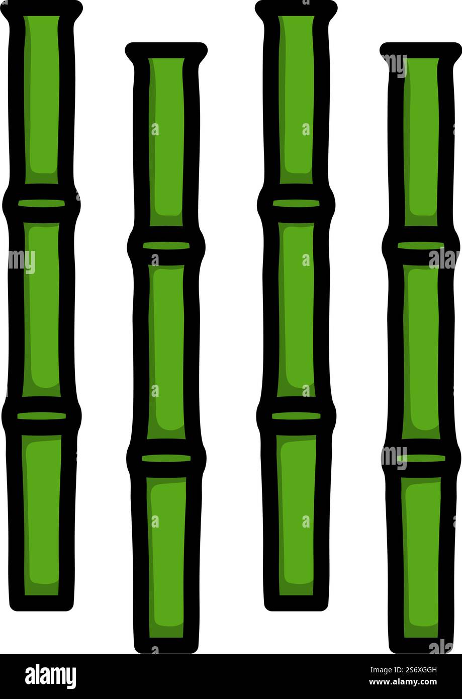 Bamboo Branches Icon. Editable Bold Outline With Color Fill Design ...