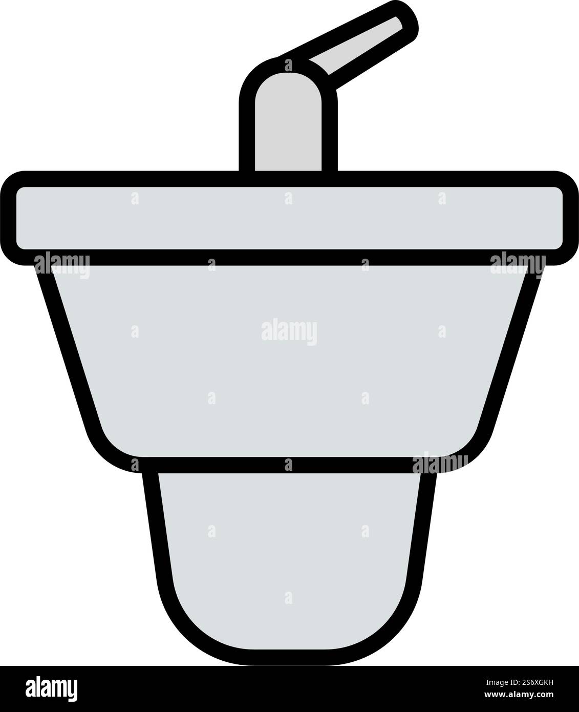 Bidet Icon. Editable Bold Outline With Color Fill Design. Vector ...