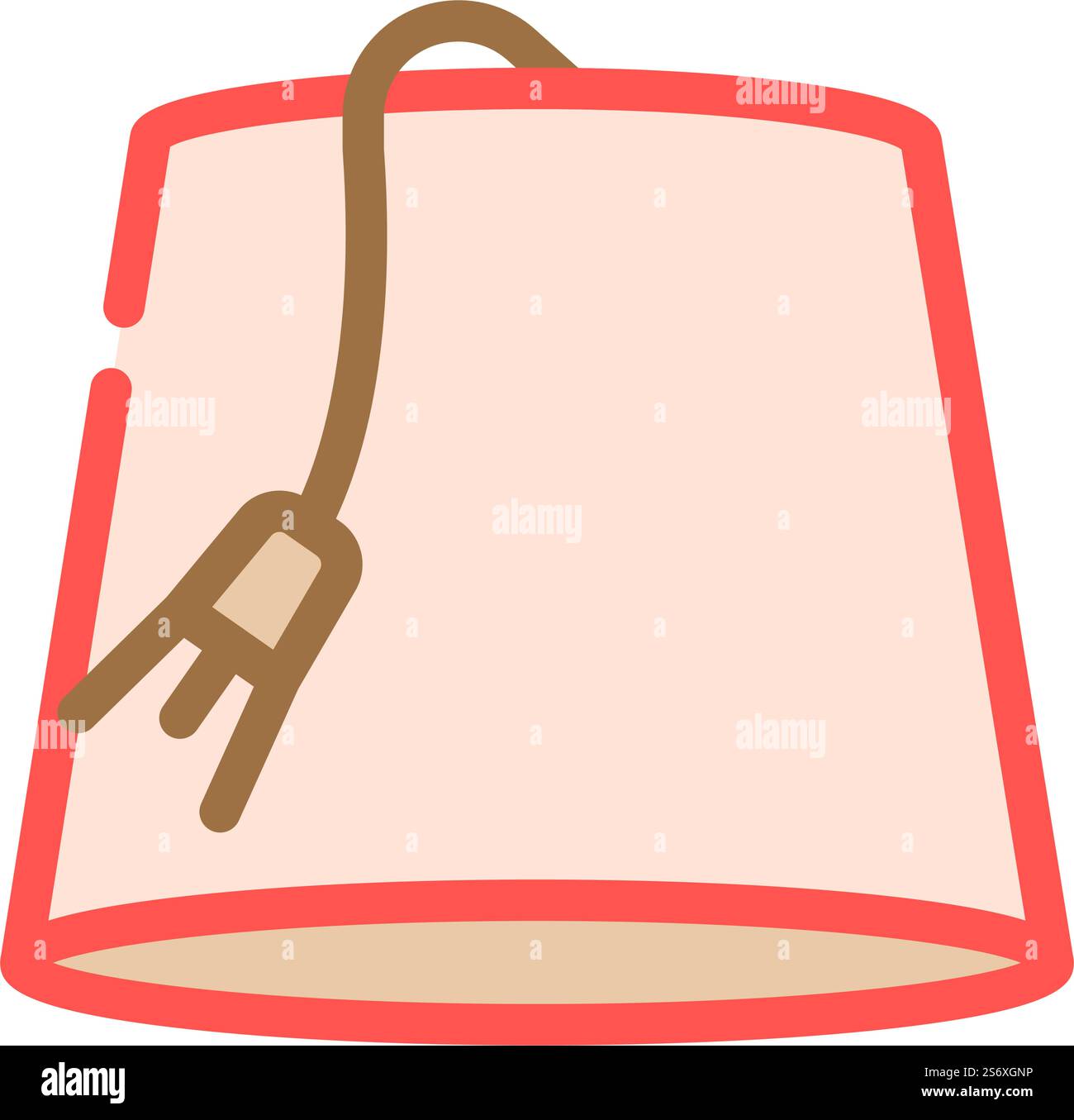 fez turkish hat color icon vector. fez turkish hat sign. isolated ...