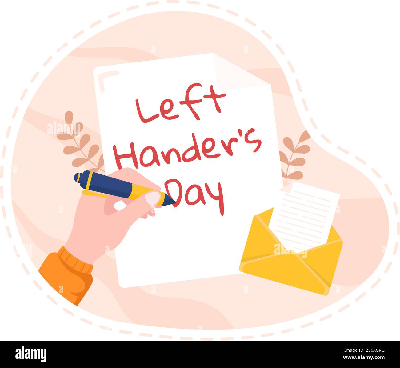 International Left Handers Day Celebration with her Left Hand Raised on ...