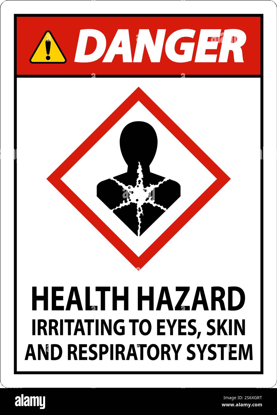 Danger Health Hazard GHS Sign On White Background Stock Vector Image ...
