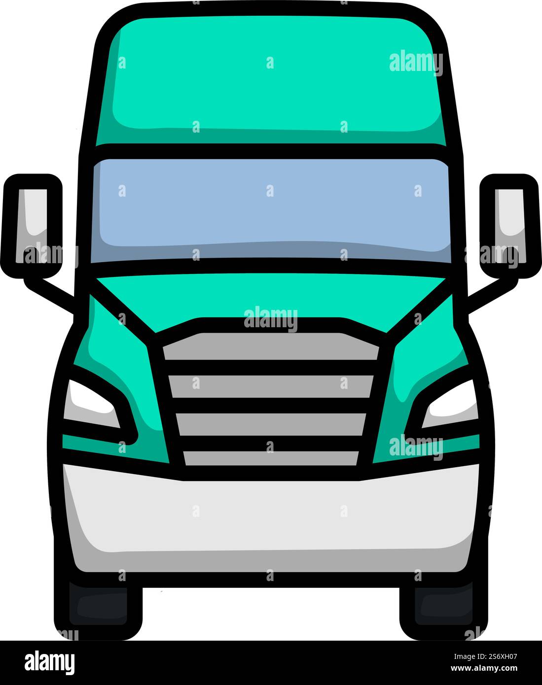 Truck Icon. Editable Bold Outline With Color Fill Design. Vector ...