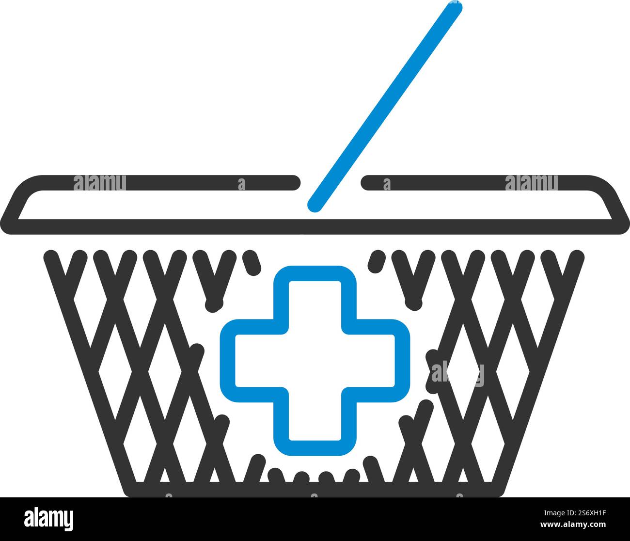 Pharmacy Shopping Cart Icon. Editable Bold Outline With Color Fill ...