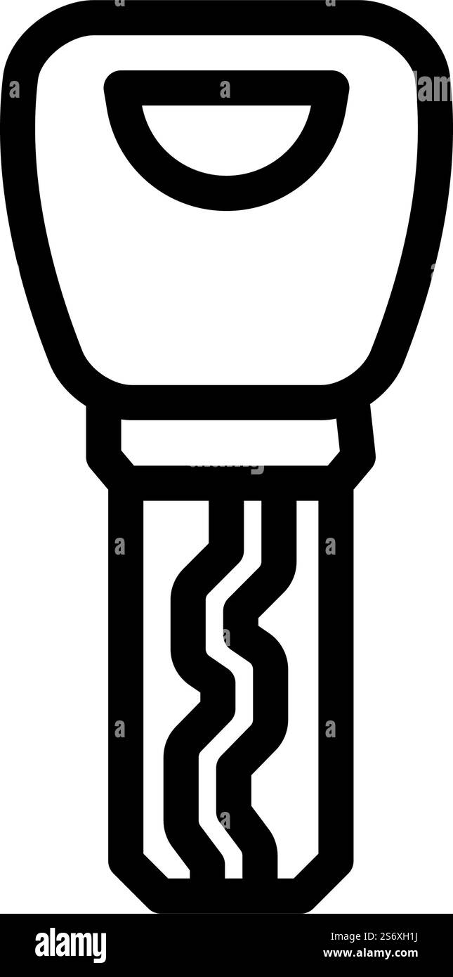 laser cut key line icon vector. laser cut key sign. isolated contour ...
