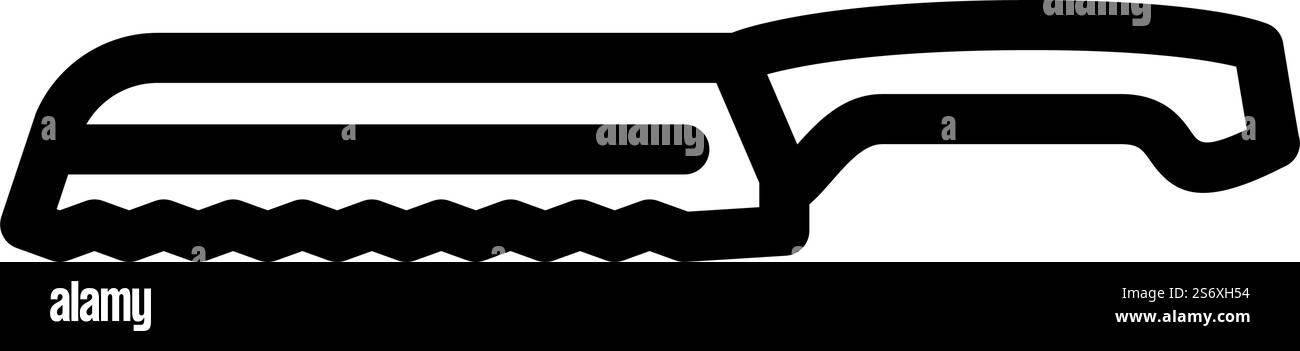 serrated bread knife line icon vector. serrated bread knife sign ...