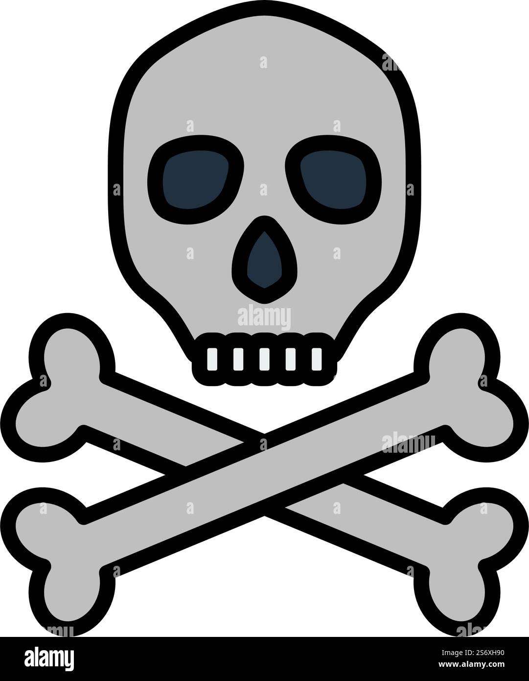 Poison Sign Icon. Editable Bold Outline With Color Fill Design. Vector ...