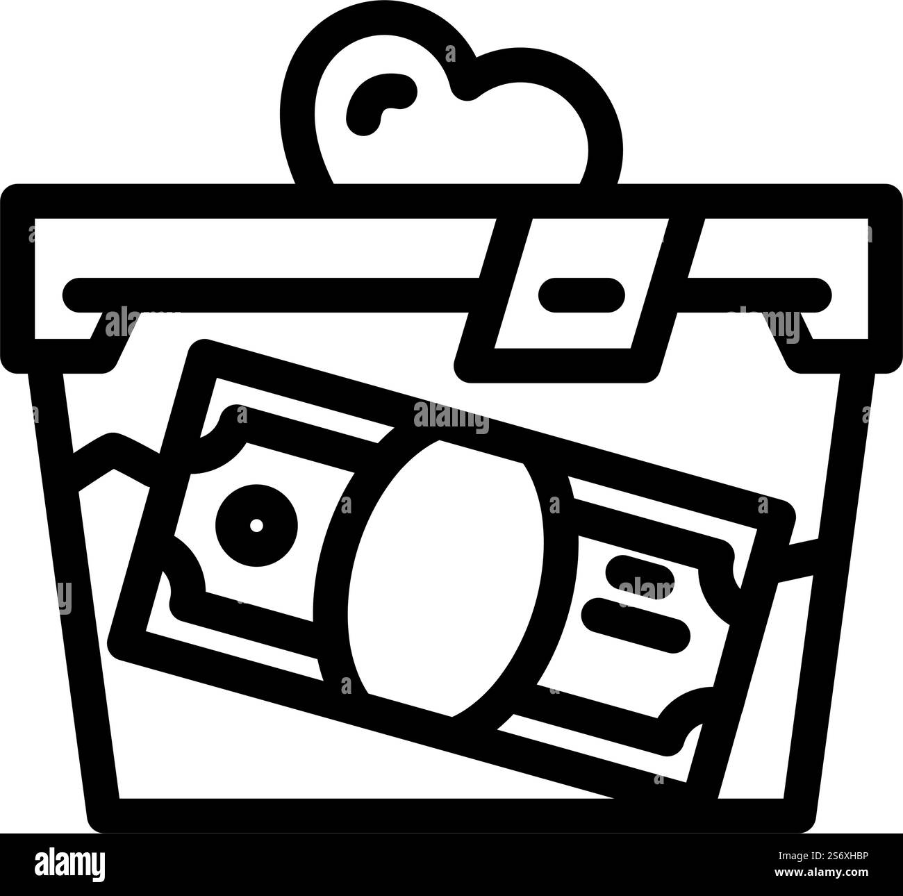 donation money line icon vector. donation money sign. isolated contour ...