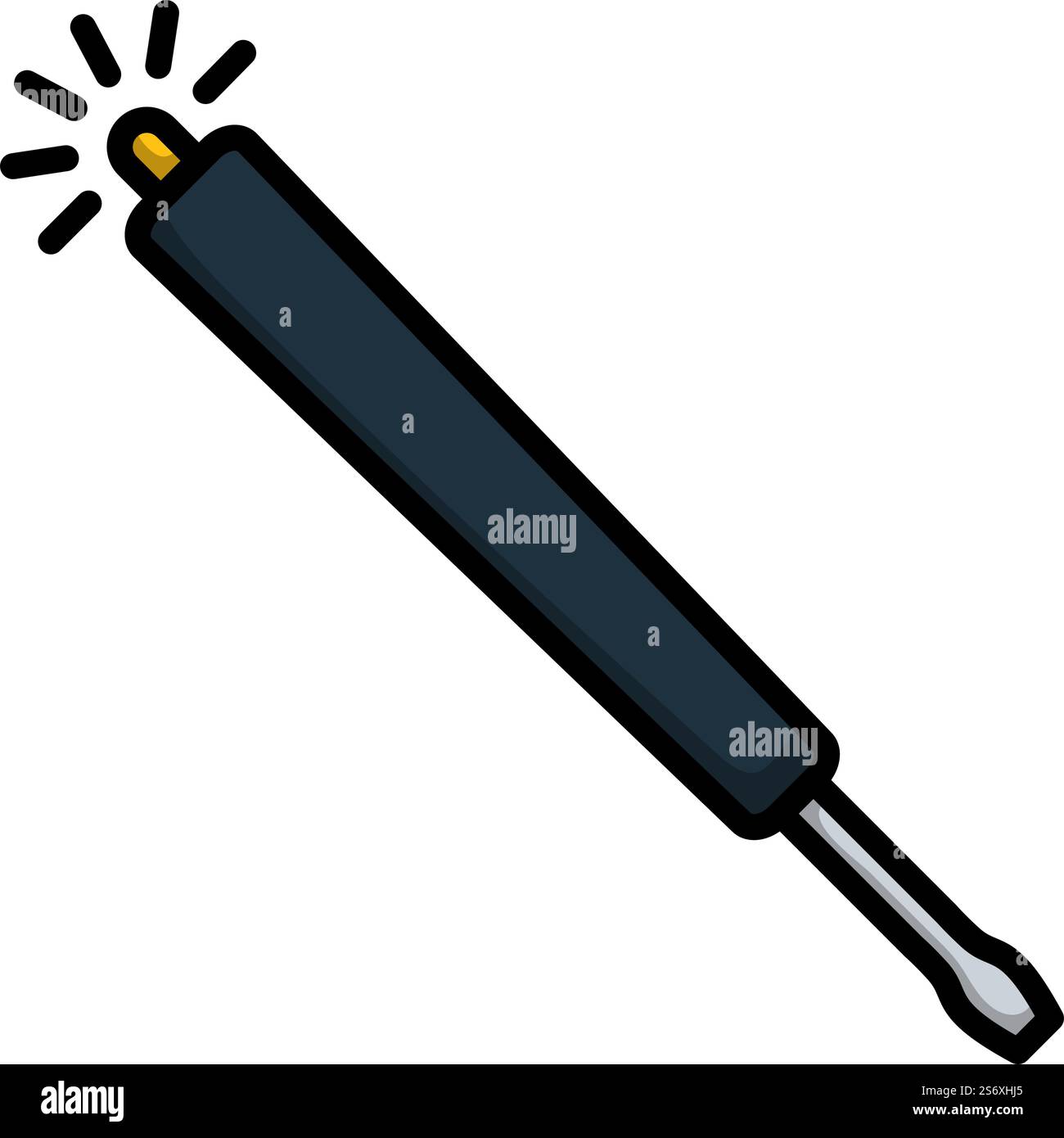 Electricity Test Screwdriver Icon. Editable Bold Outline With Color ...
