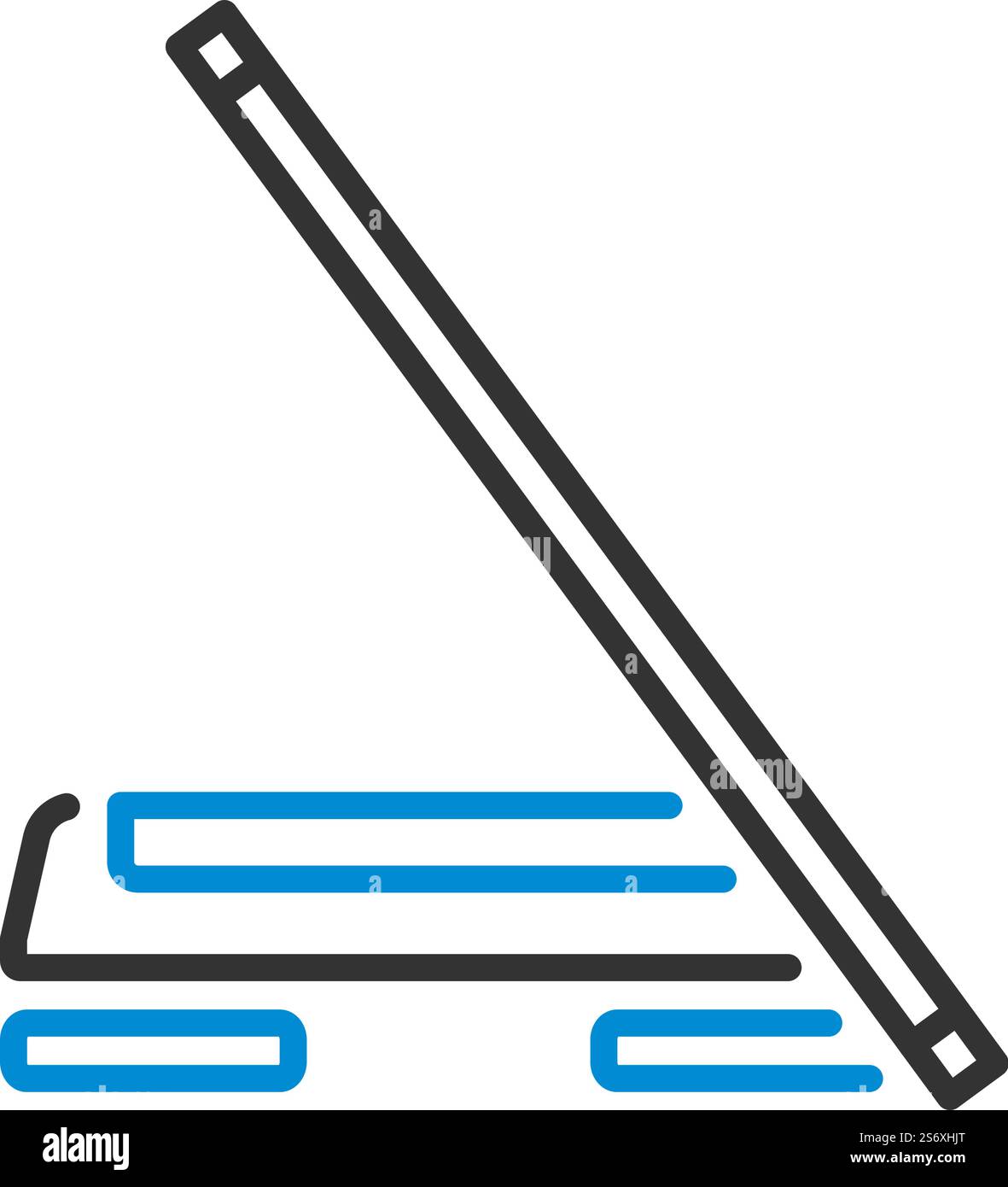 Icon Of Step Board And Stick. Editable Bold Outline With Color Fill ...