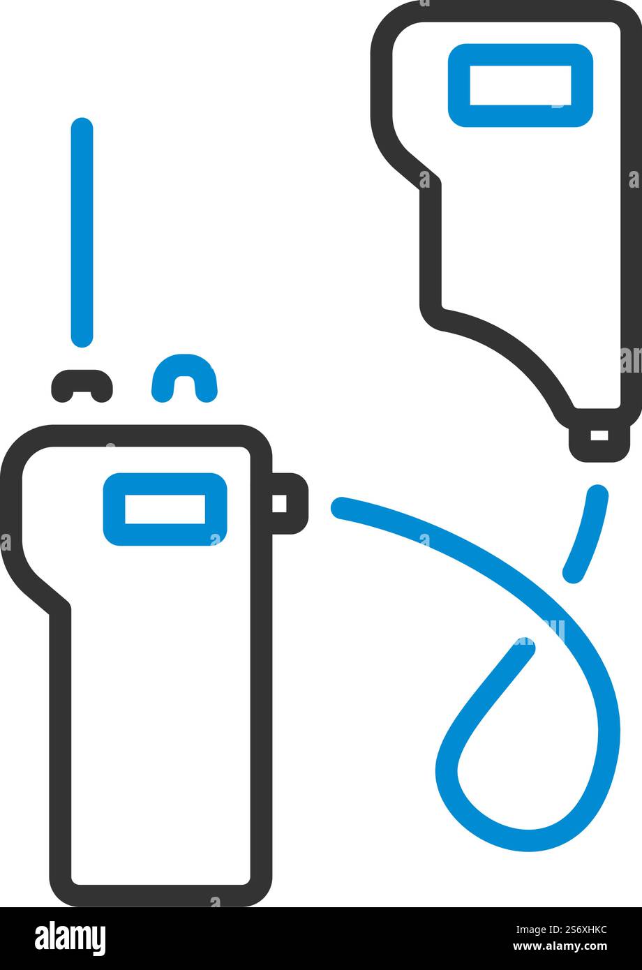 Police Radio Icon. Editable Bold Outline With Color Fill Design. Vector ...