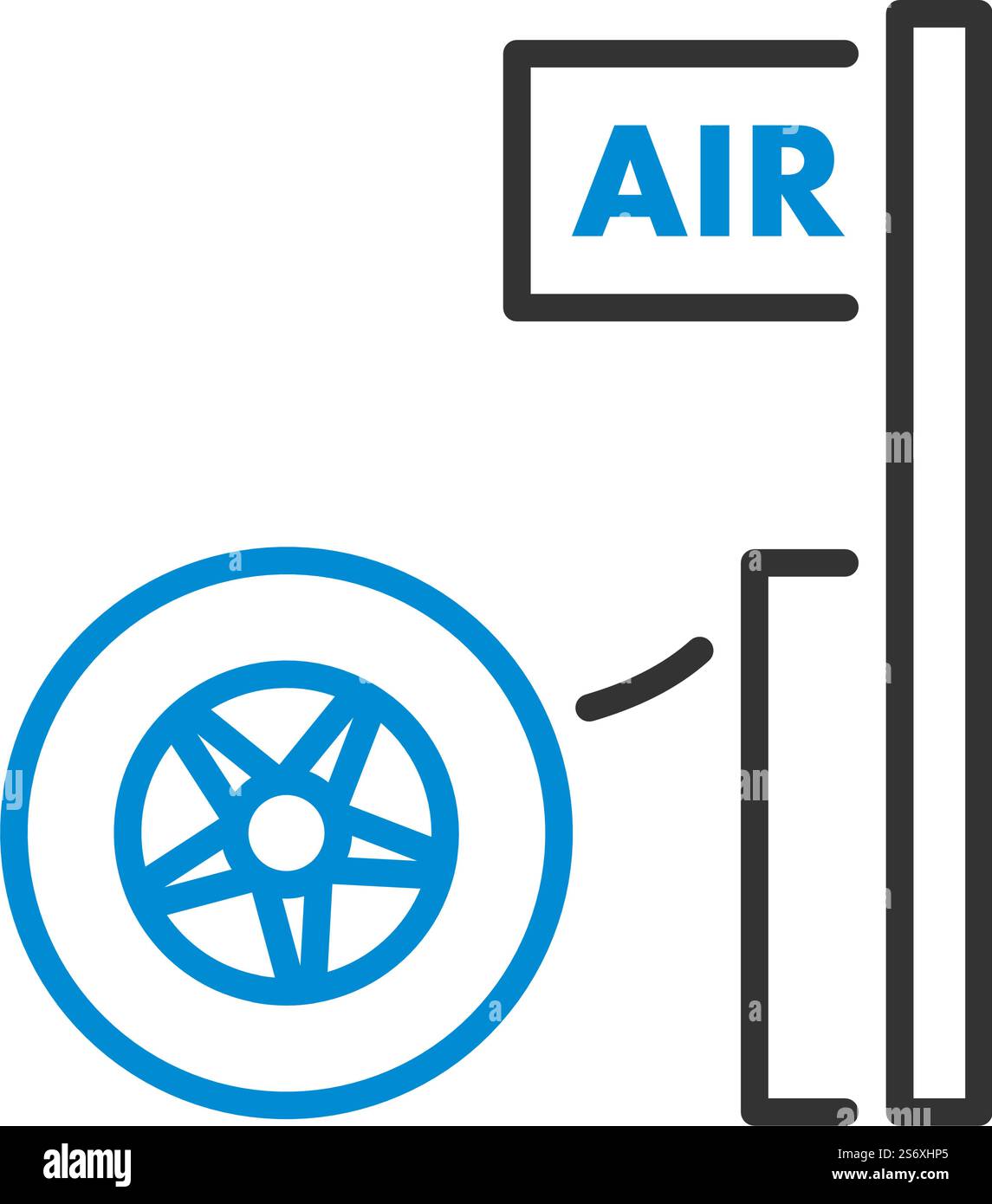 Wheels Pump Station Icon. Editable Bold Outline With Color Fill Design ...