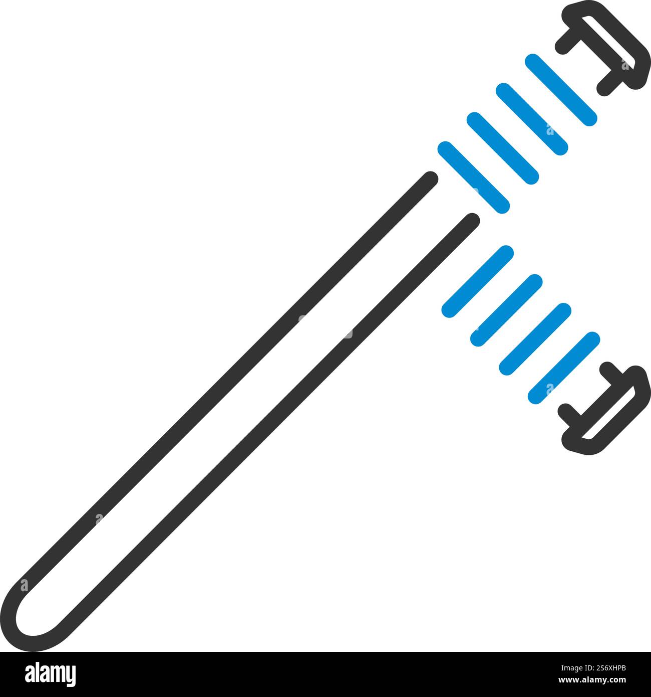 Police Baton Icon. Editable Bold Outline With Color Fill Design. Vector ...