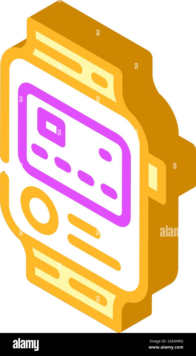 nfc payment system in watches isometric icon vector. nfc payment system ...
