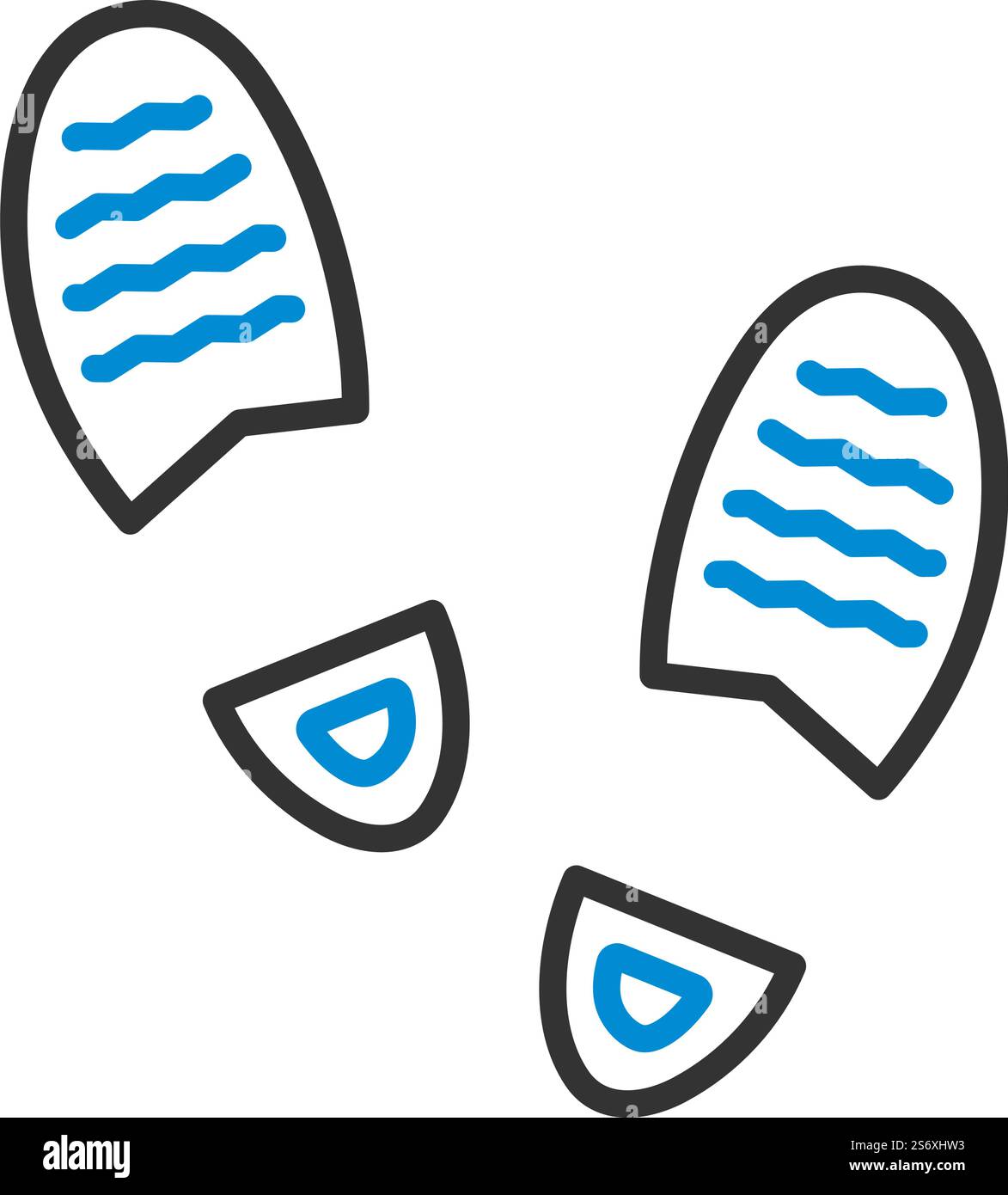Man Footprint Icon. Editable Bold Outline With Color Fill Design ...