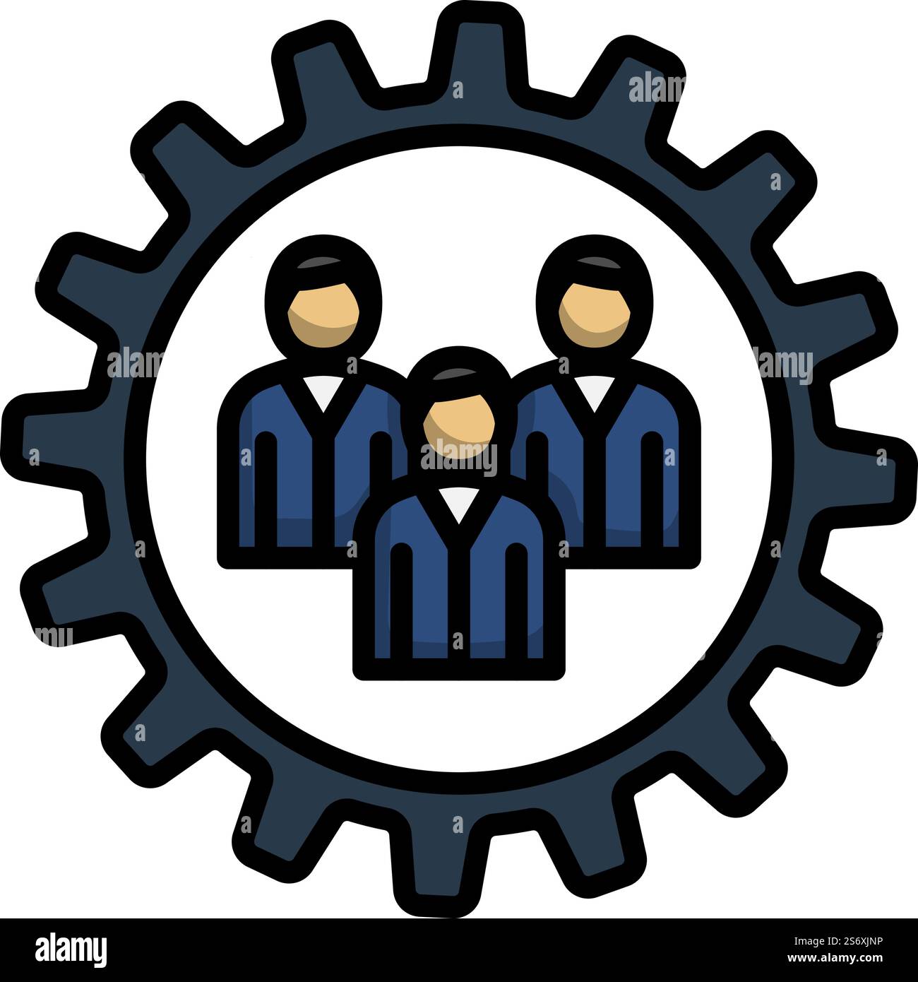 Teamwork Icon. Editable Bold Outline With Color Fill Design. Vector ...