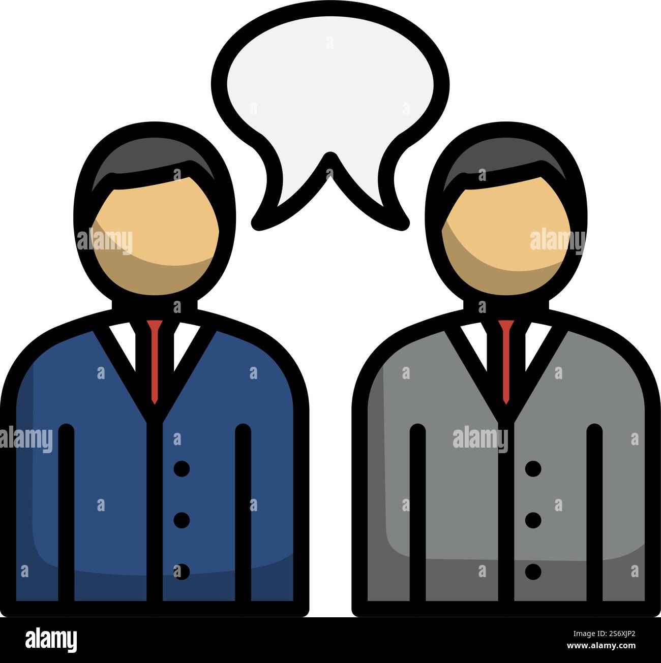 Chat Icon. Editable Bold Outline With Color Fill Design. Vector ...