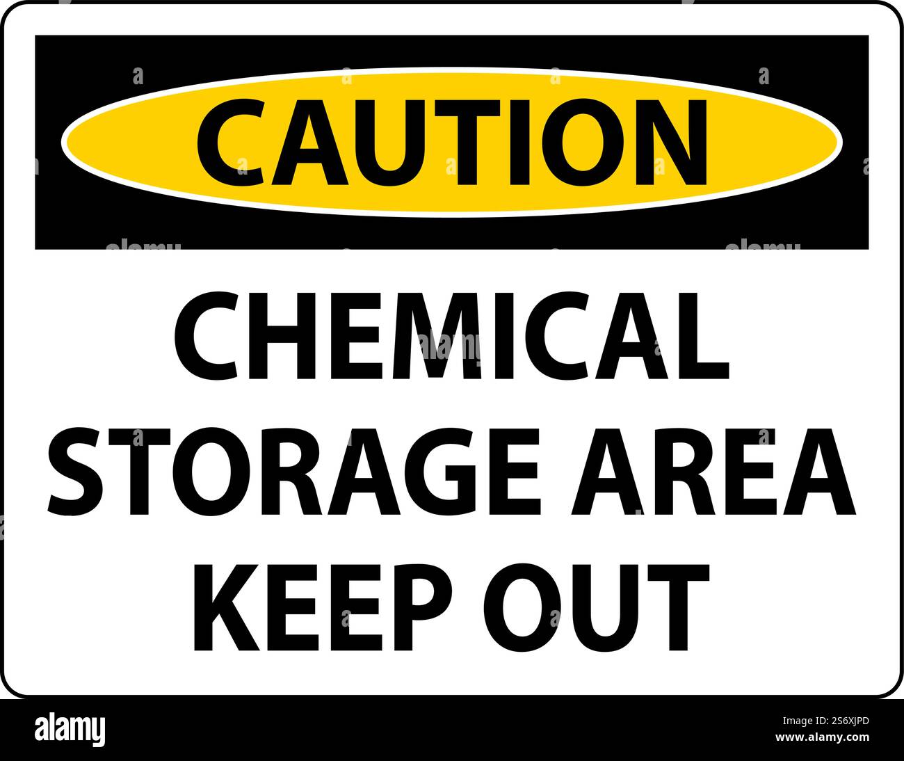 Caution Chemical Storage Area Keep Out Sign Stock Vector Image & Art ...