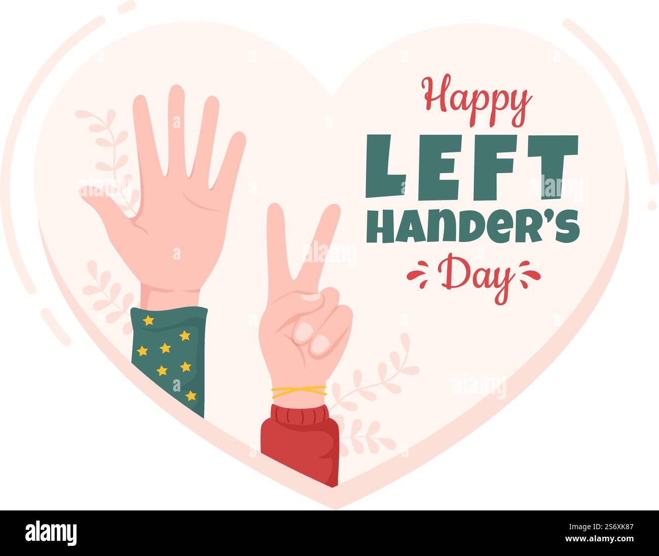 International Left Handers Day Celebration with her Left Hand Raised on ...