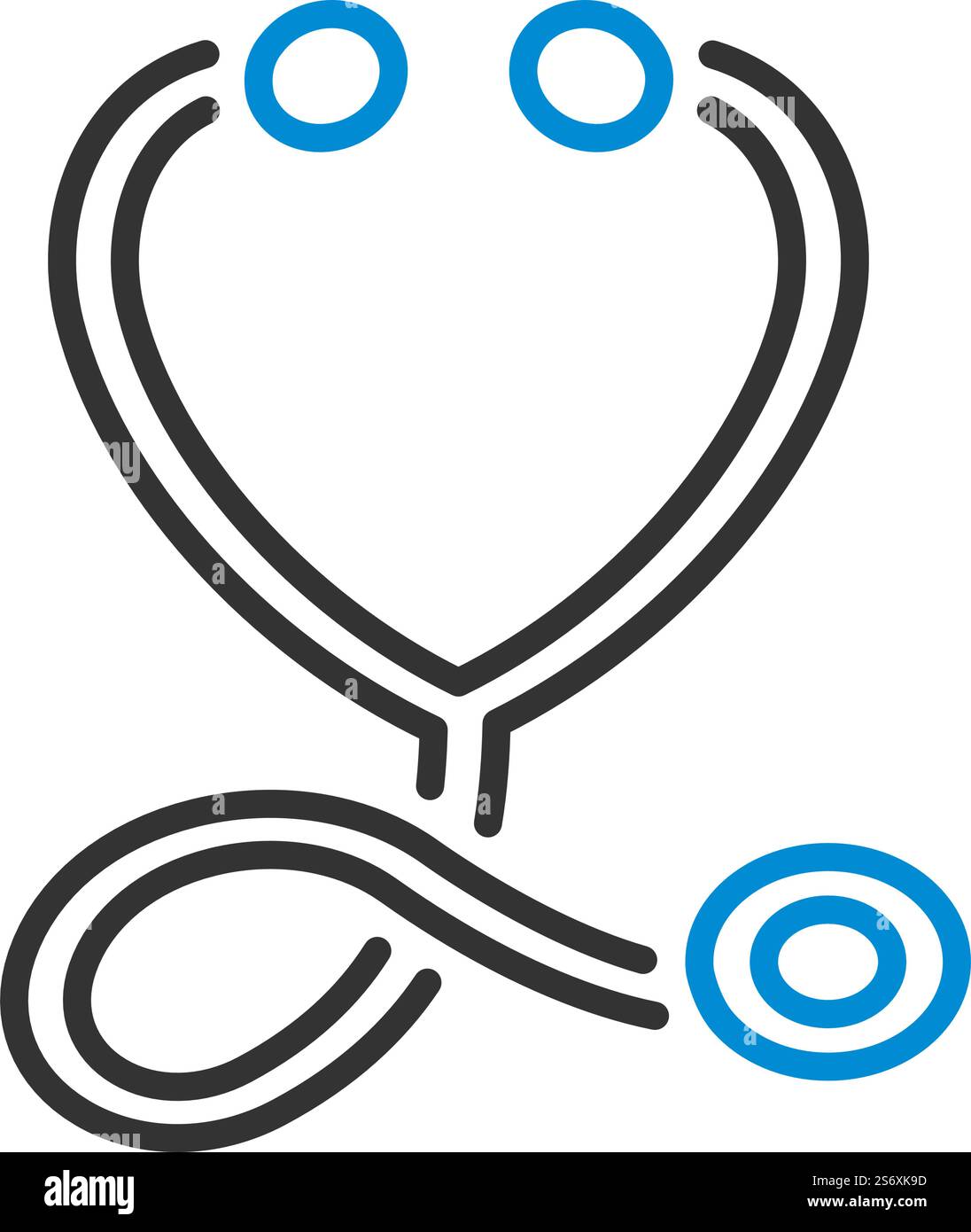 Stethoscope Icon. Editable Bold Outline With Color Fill Design. Vector ...