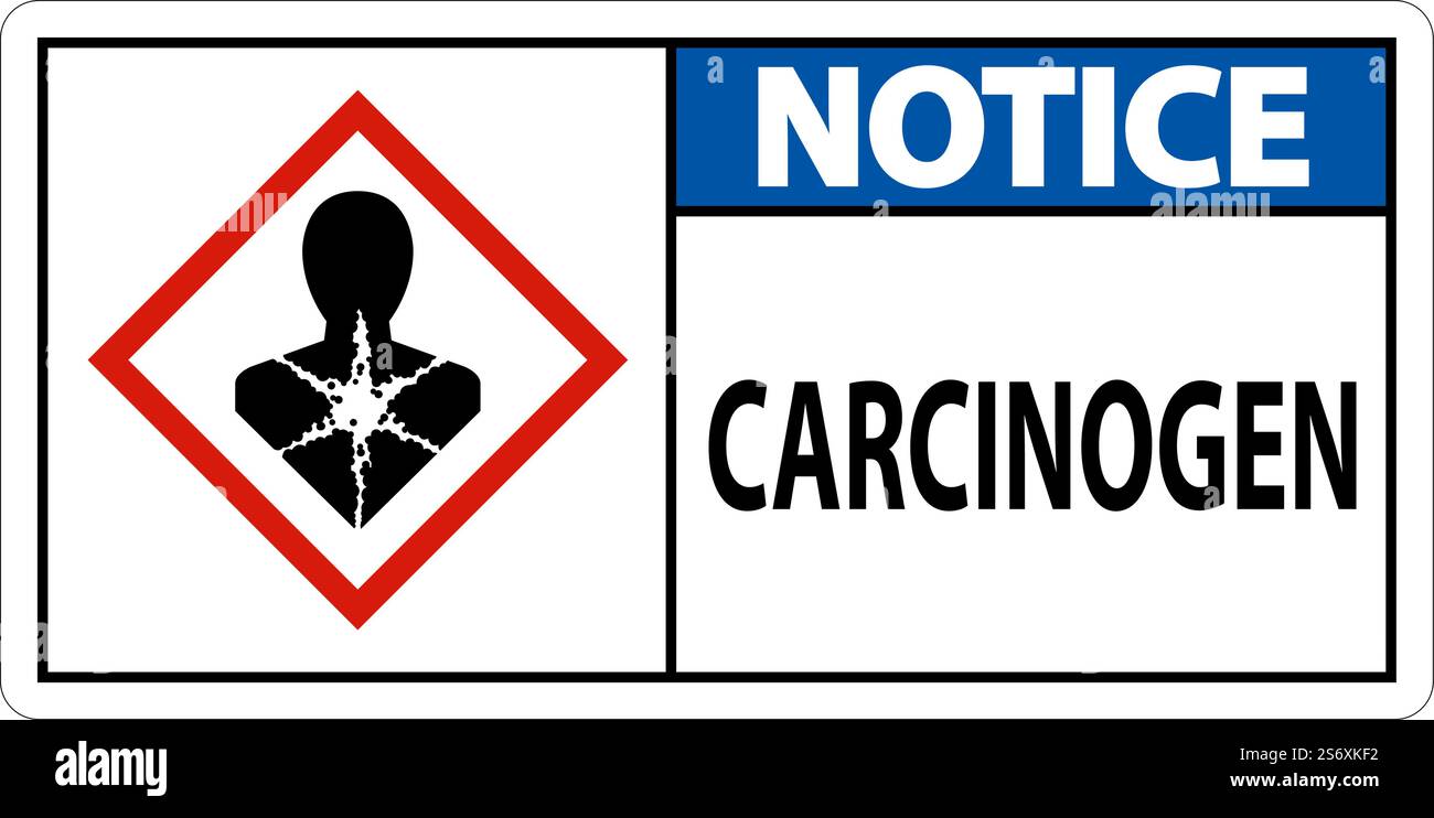 Notice Carcinogen GHS Sign On White Background Stock Vector Image & Art ...