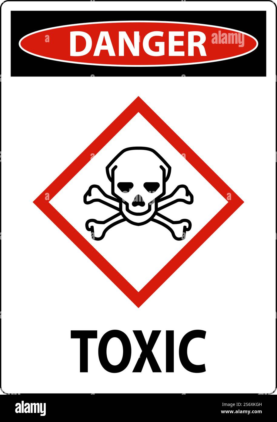 Danger Toxic GHS Sign On White Background Stock Vector Image & Art - Alamy