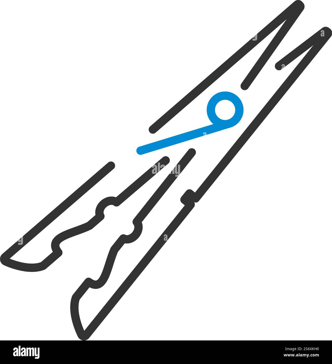 Cloth Peg Icon. Editable Bold Outline With Color Fill Design. Vector ...
