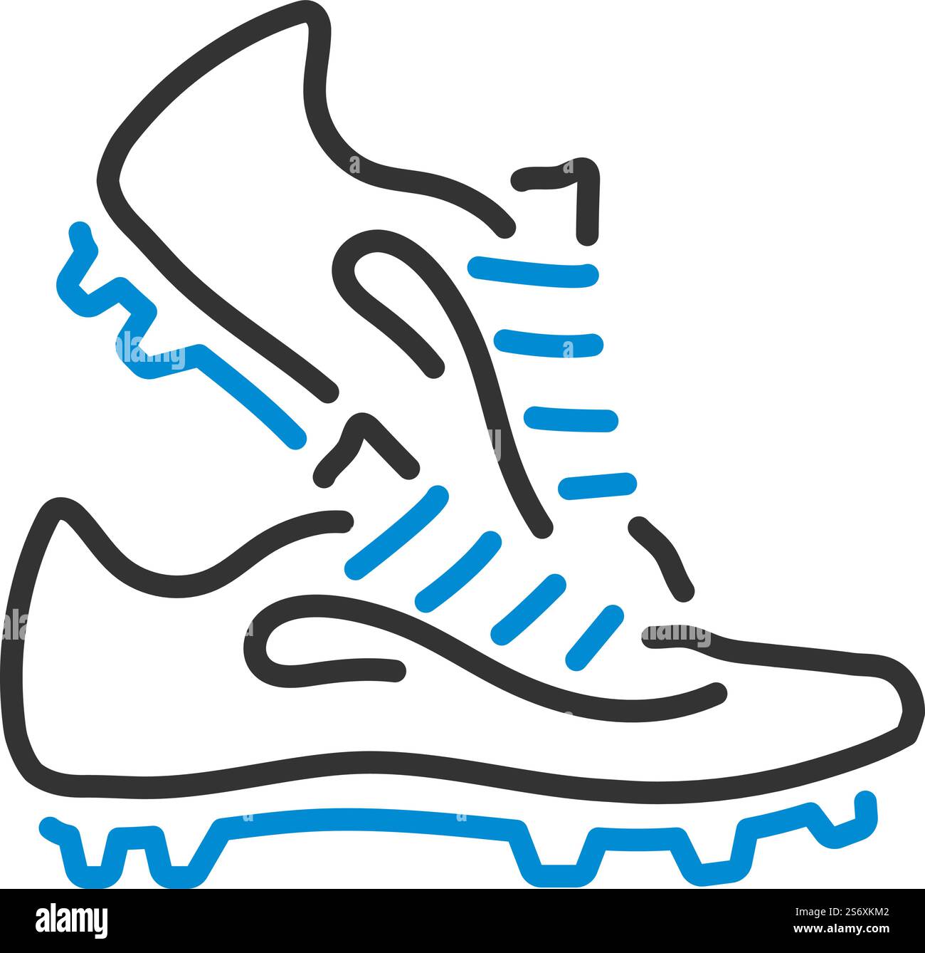 Icon Of Football Boots. Editable Bold Outline With Color Fill Design ...